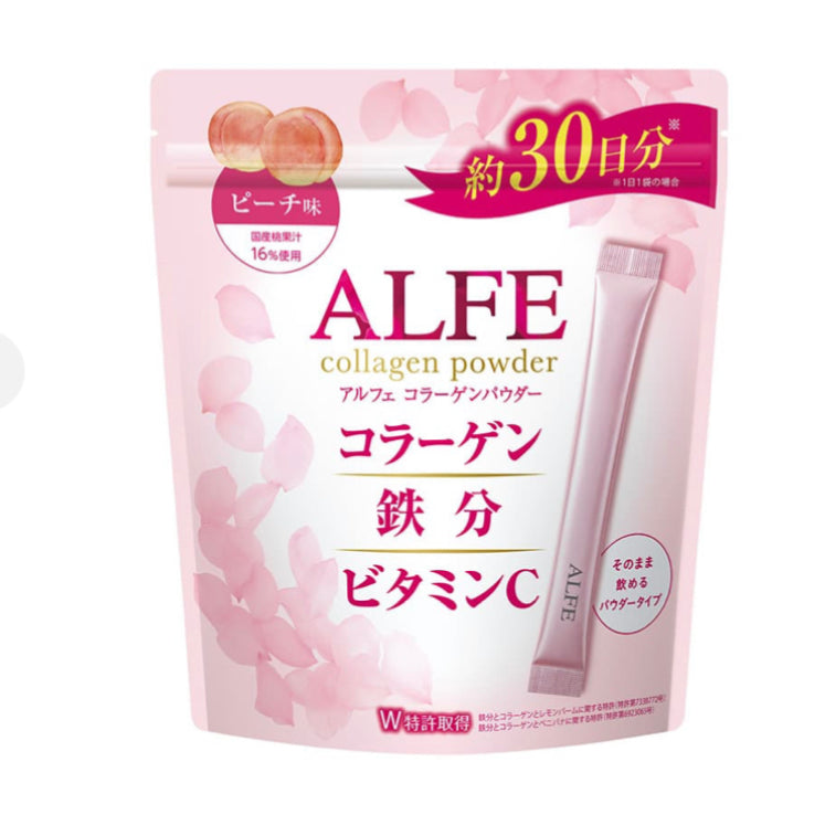 ALFE 膠原蛋白x鐵x維他命c粉（水蜜桃味） – JPHEALTHSTORE